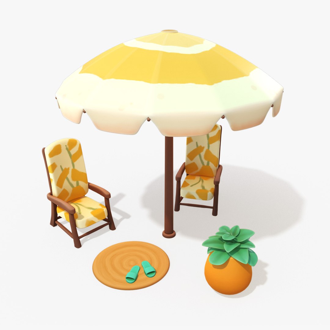 Summer Set 3D model - TurboSquid 2065194