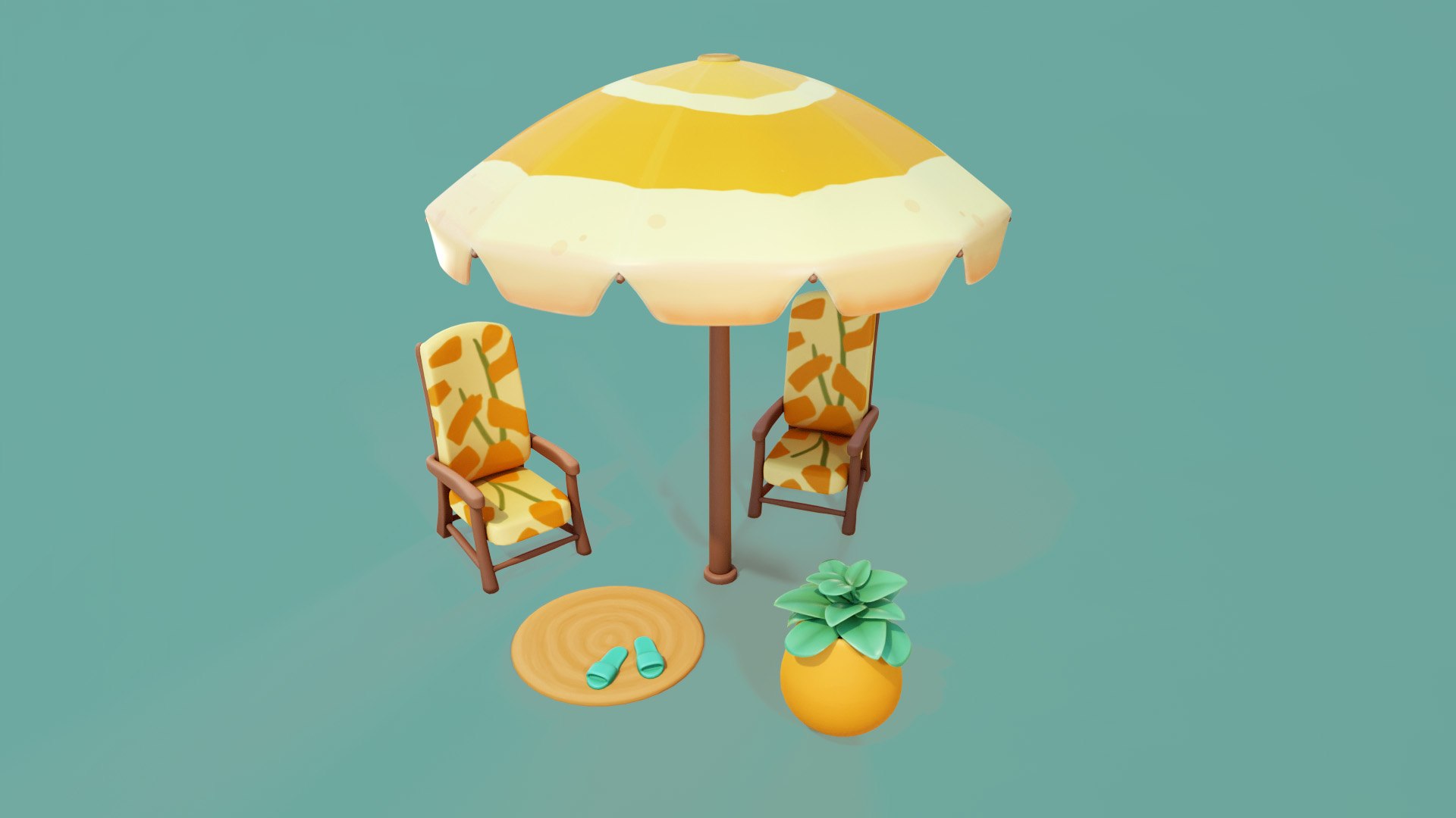 Summer Set 3D Model - TurboSquid 2065194