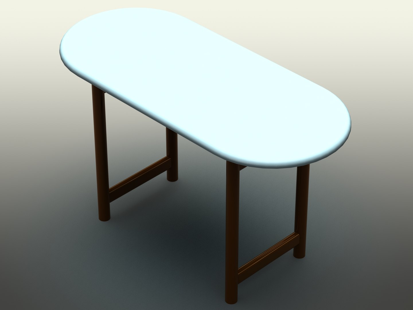 Oval Dining Table 3D - TurboSquid 2176552