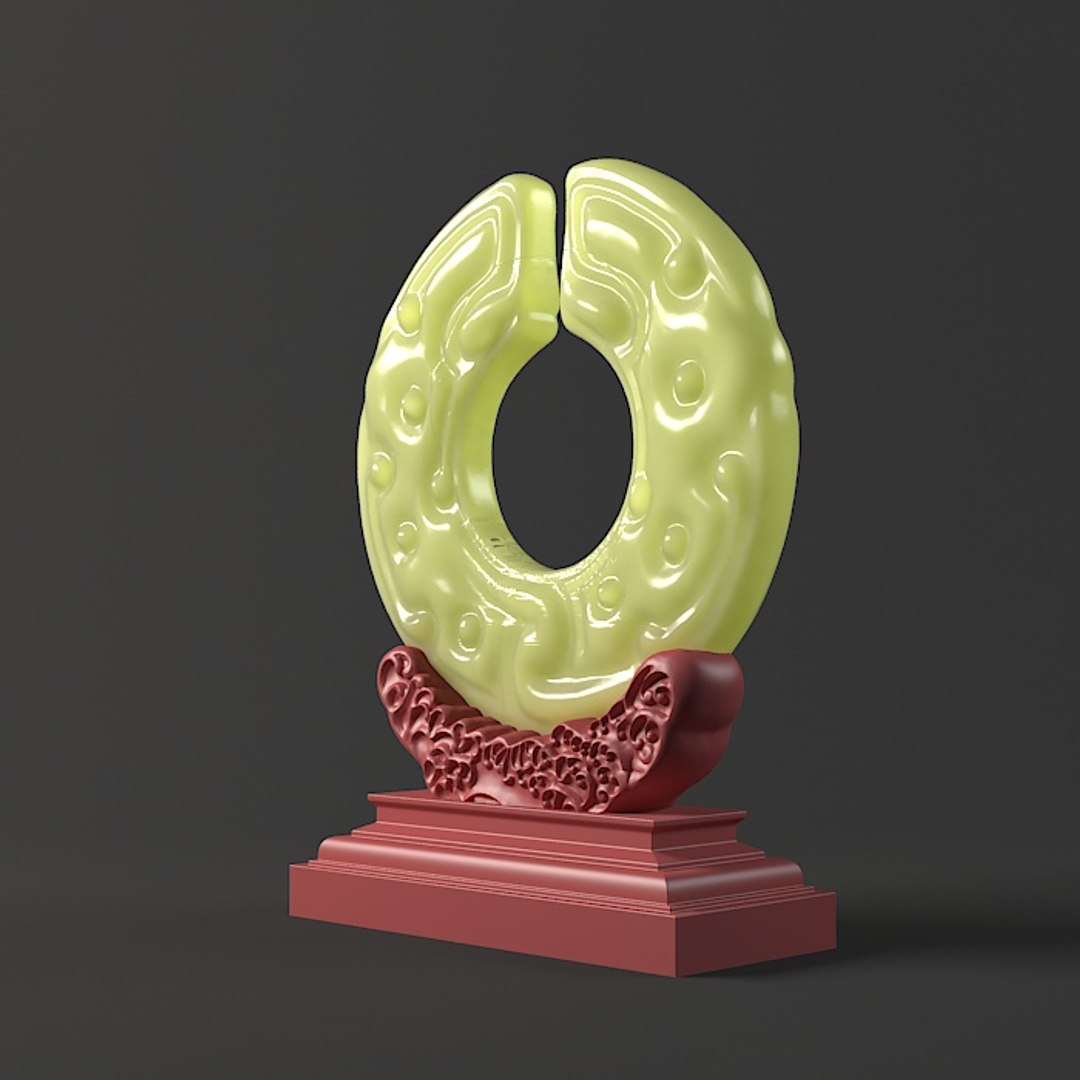 Jade Que Ornaments Wall Model - TurboSquid 1637351