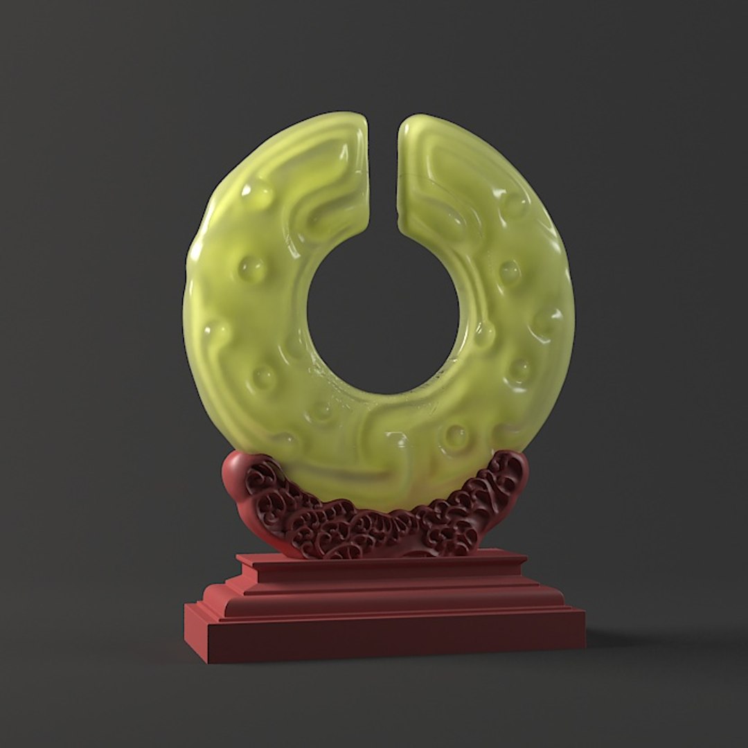 Jade Que Ornaments Wall Model - TurboSquid 1637351