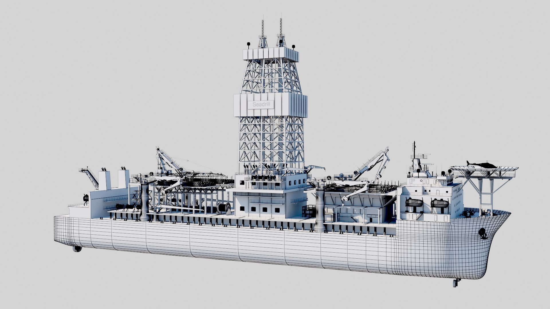 3D Model Seadrill Drill Ship Vessels - TurboSquid 1473077