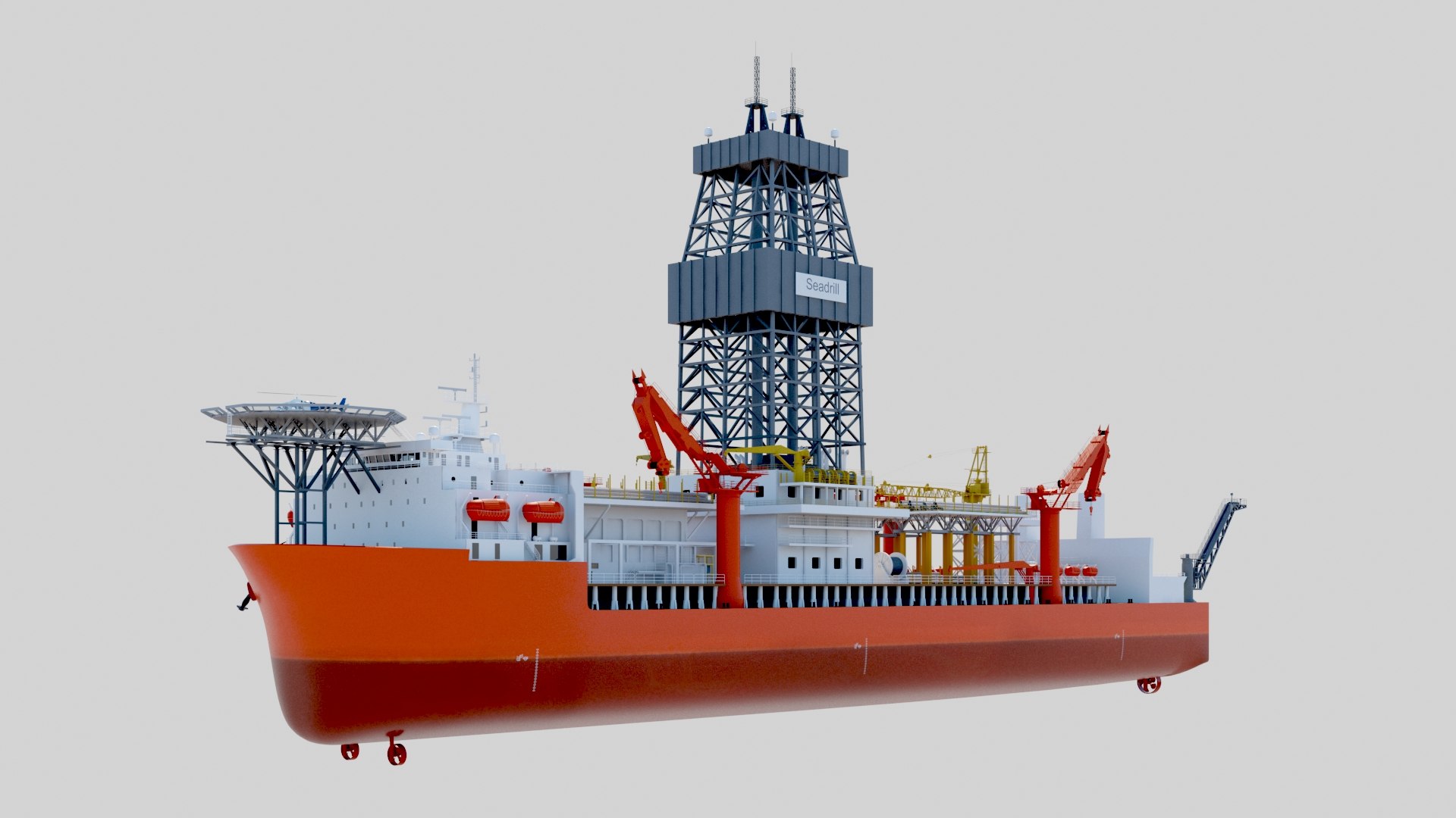 3D Model Seadrill Drill Ship Vessels - TurboSquid 1473077