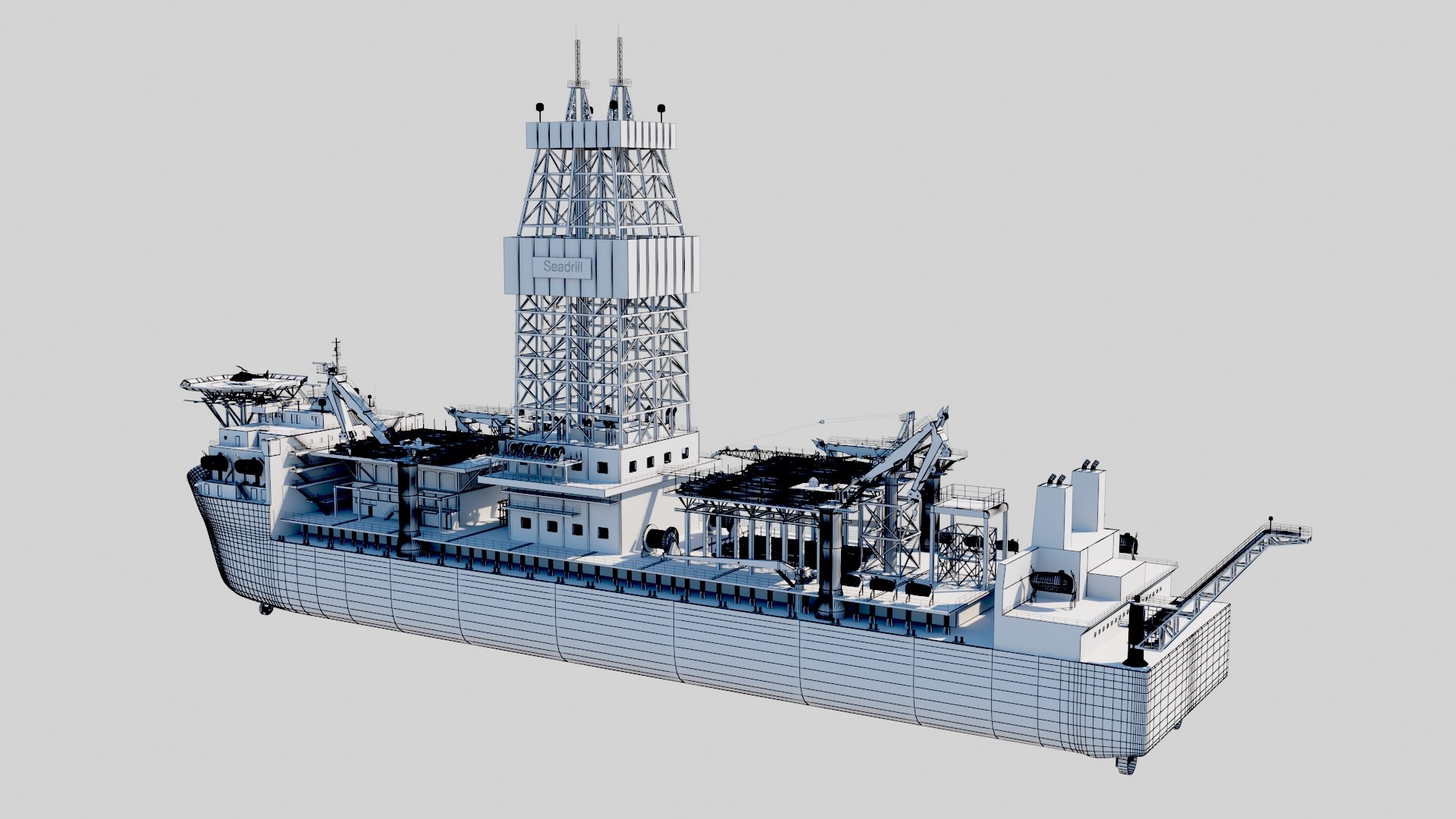3D Model Seadrill Drill Ship Vessels - TurboSquid 1473077