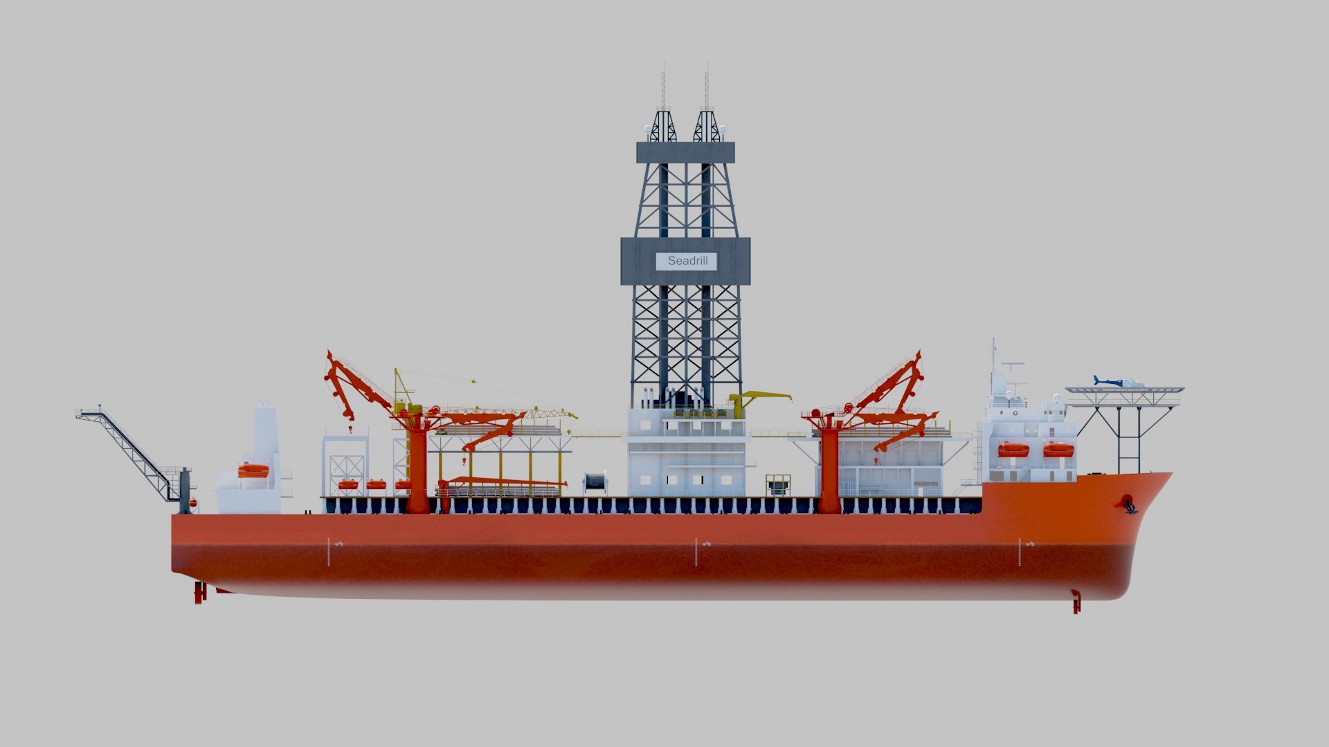 3D Model Seadrill Drill Ship Vessels - TurboSquid 1473077
