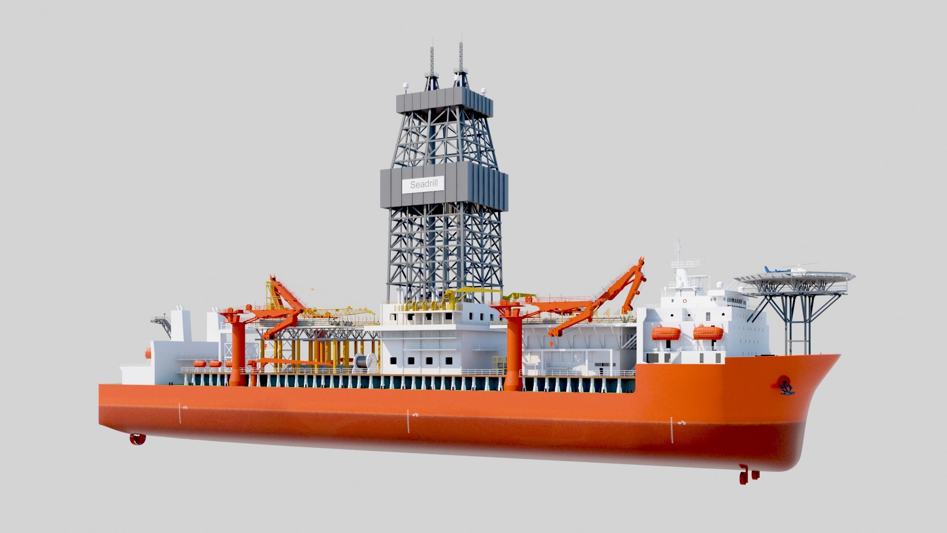 3D Model Seadrill Drill Ship Vessels - TurboSquid 1473077