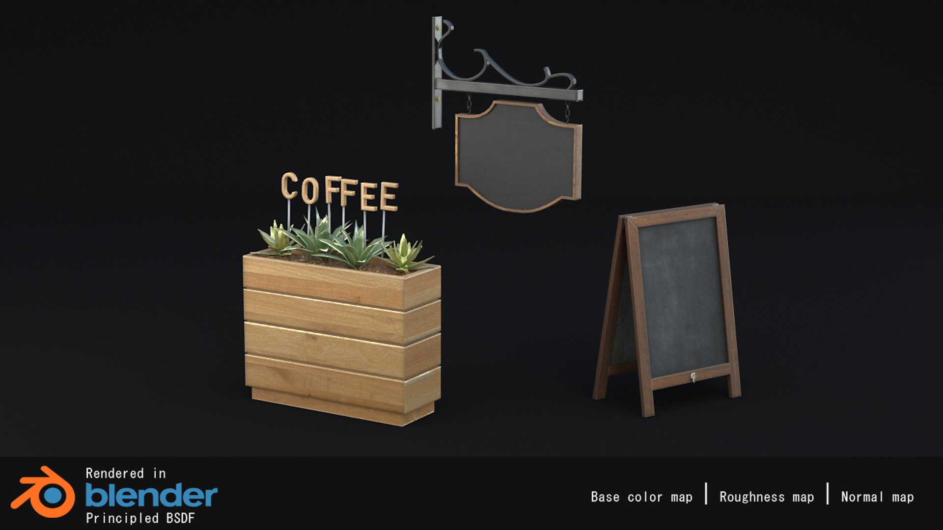 3D Cafe Signs - TurboSquid 1244100