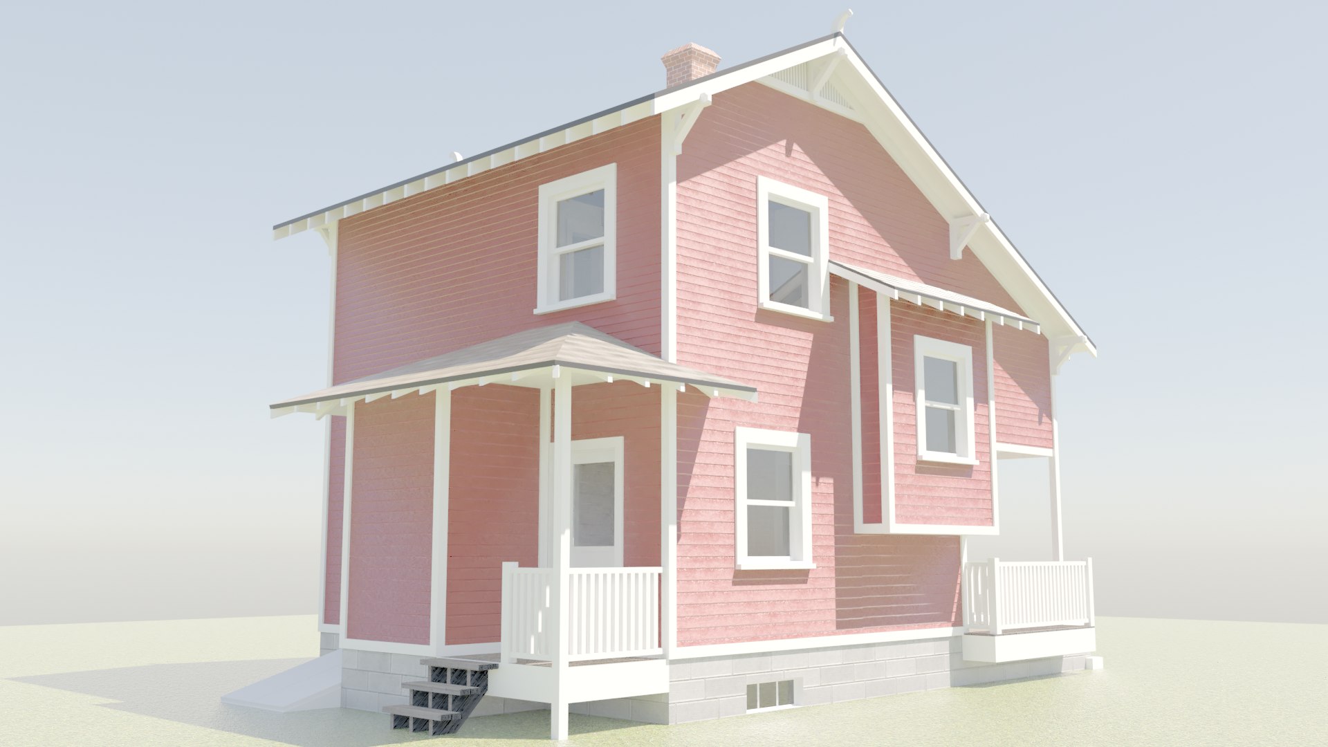 3D Model Arts Crafts Style Kit House - TurboSquid 1836836