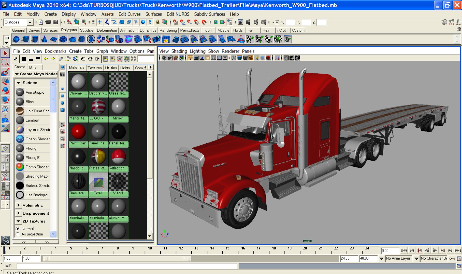 W900 trailer benson 3D model - TurboSquid 1201713