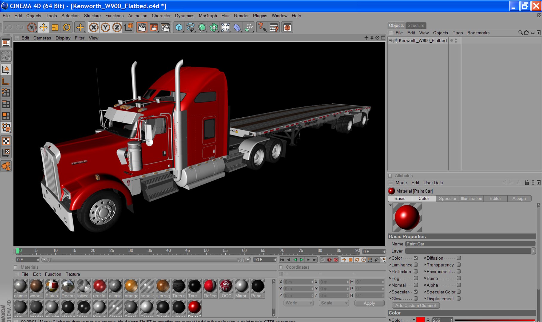 W900 trailer benson 3D model - TurboSquid 1201713