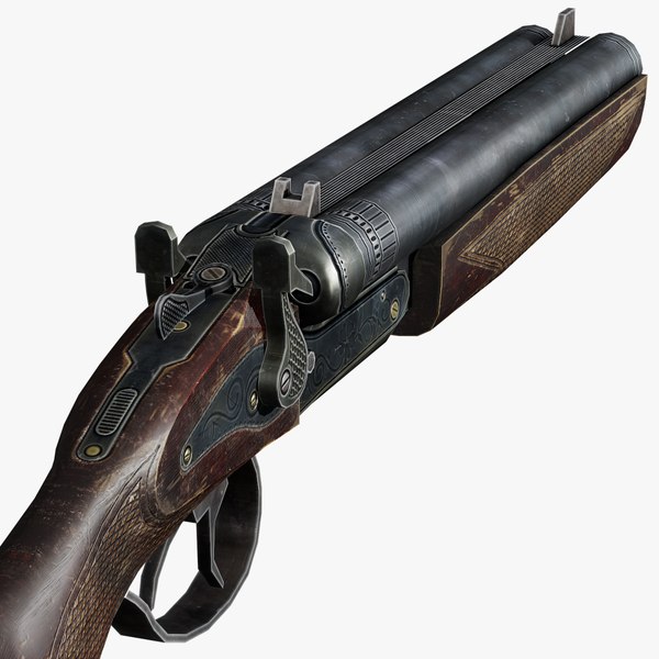 modelo 3d Double Barrel Shotgun - PBR Game Ready Low-poly - TurboSquid ...