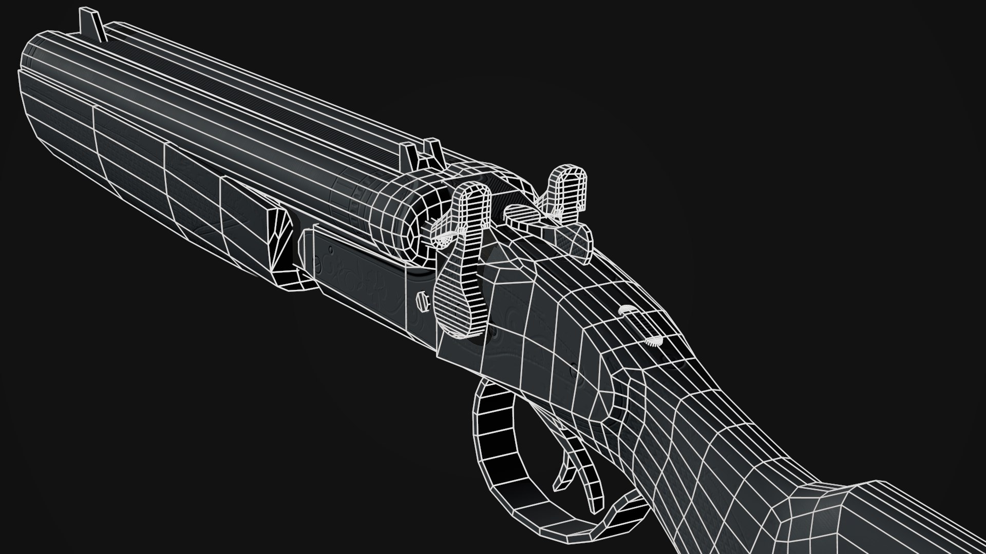 3D Double Barrel Shotgun - PBR Game Ready Low-poly - TurboSquid 2041223