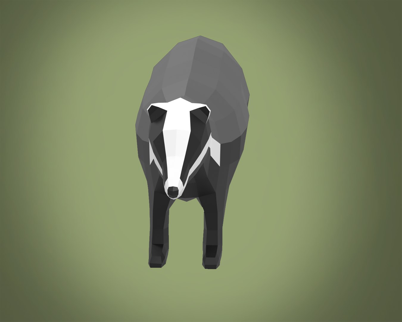 Stylized Lowpoly BADGER 3D - TurboSquid 2121657