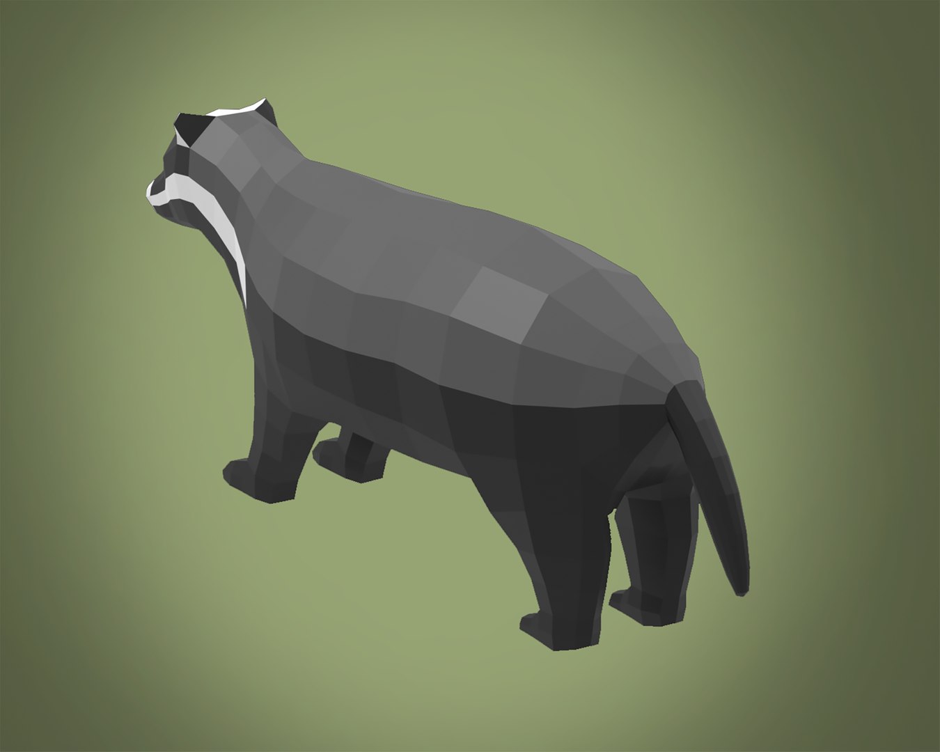 Stylized Lowpoly BADGER 3D - TurboSquid 2121657