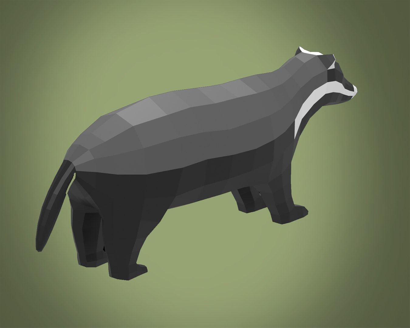 Stylized Lowpoly BADGER 3D - TurboSquid 2121657