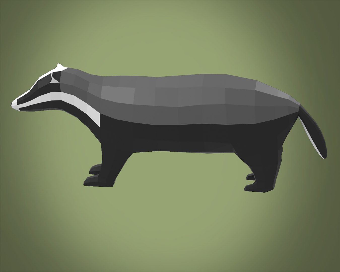 Stylized Lowpoly BADGER 3D - TurboSquid 2121657