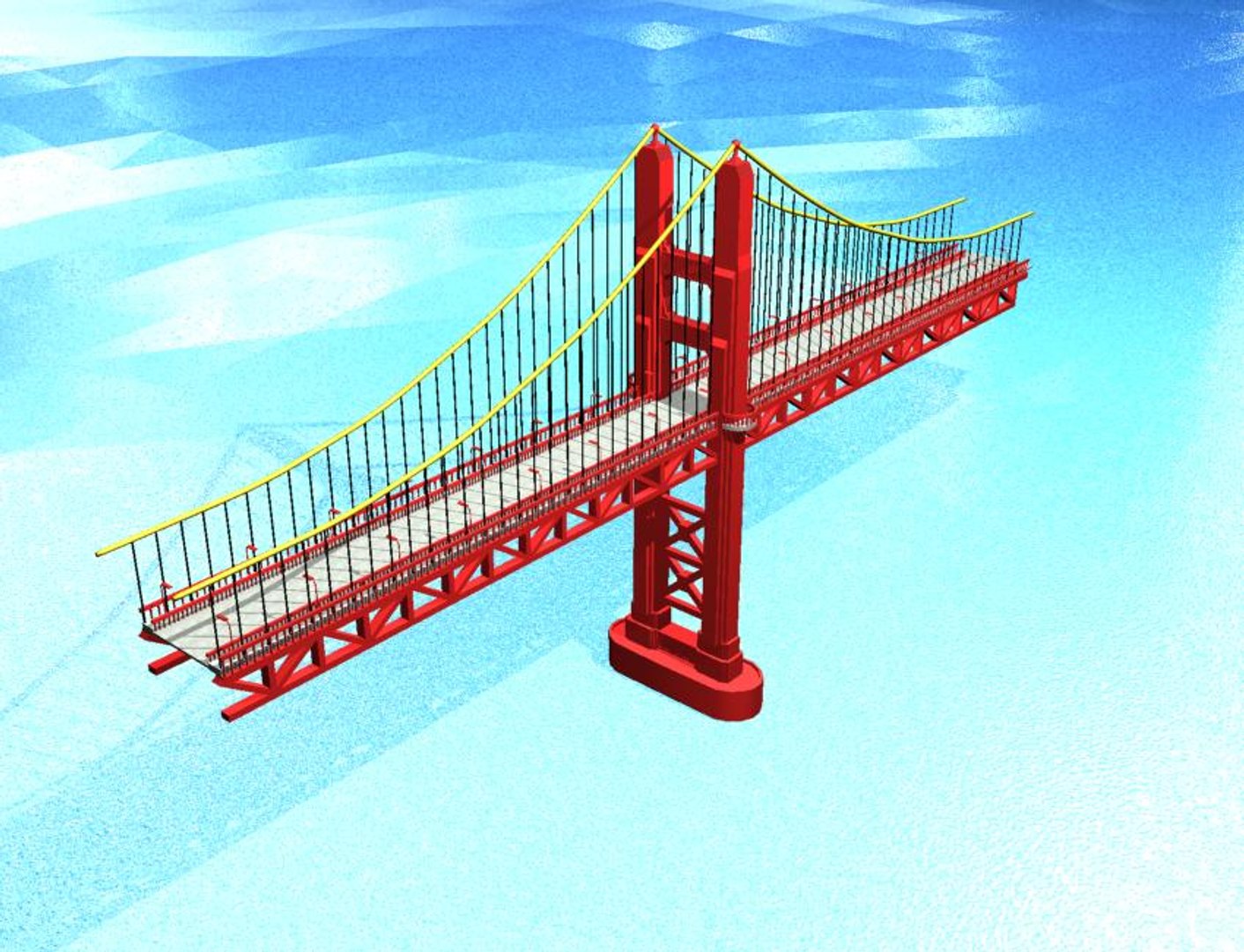 Golden Gate Bridge 3d Model