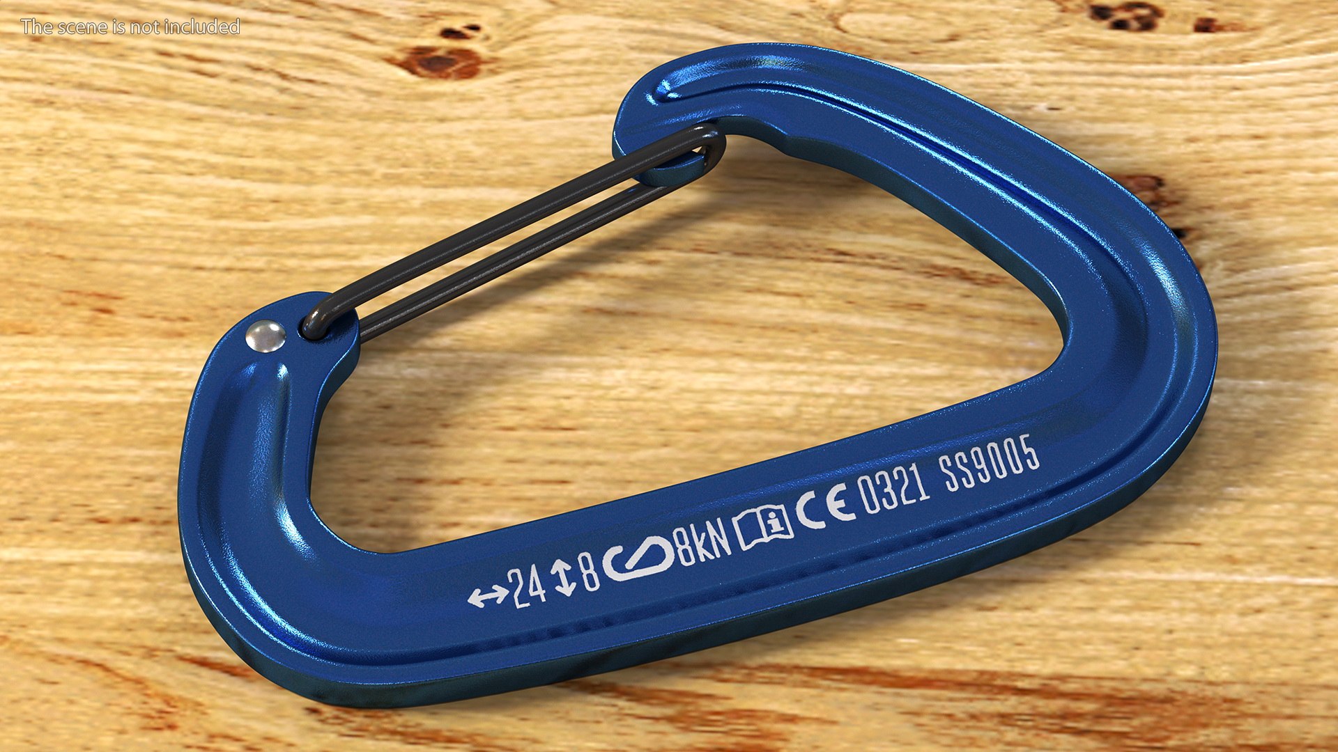 Black Diamond MiniWire Carabiner Closed Blue 3D - TurboSquid 1836541
