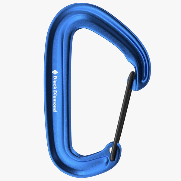 3D model Black Diamond MiniWire Carabiner Open Blue - TurboSquid 1838090