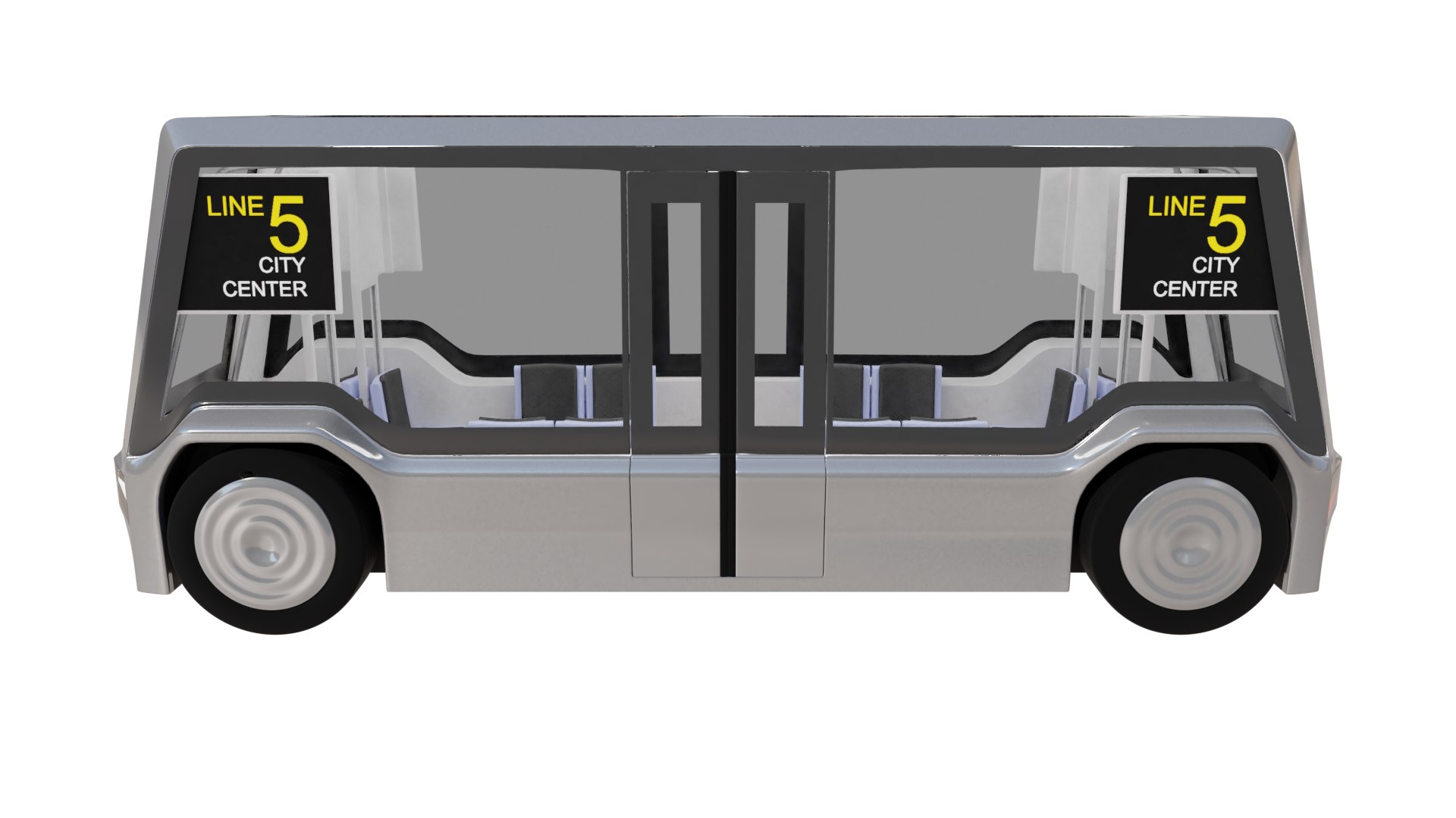 3D self-driving sci-fi bus pbr - TurboSquid 1646182