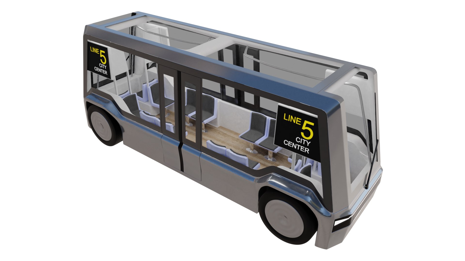 3D self-driving sci-fi bus pbr - TurboSquid 1646182