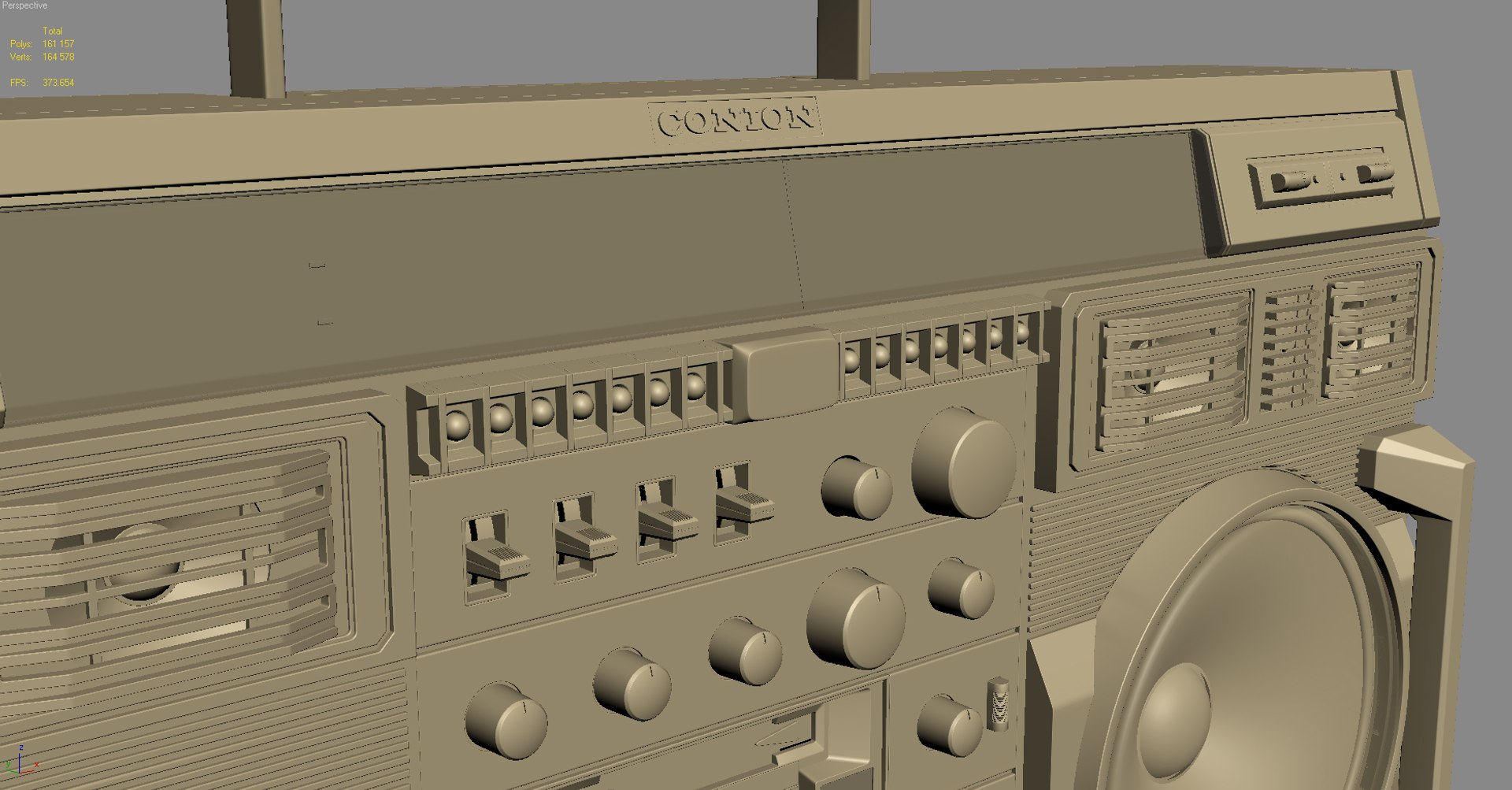 3D retro boombox conion c-100f - TurboSquid 1193411