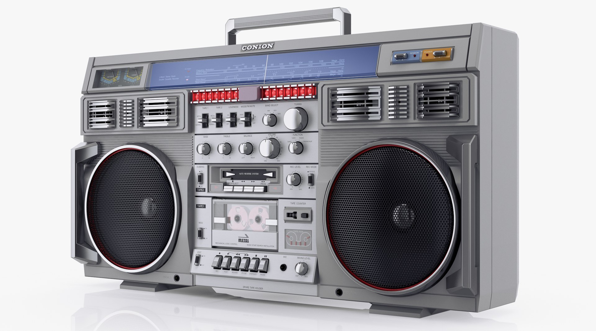 3D Retro Boombox Conion C-100f - TurboSquid 1193411