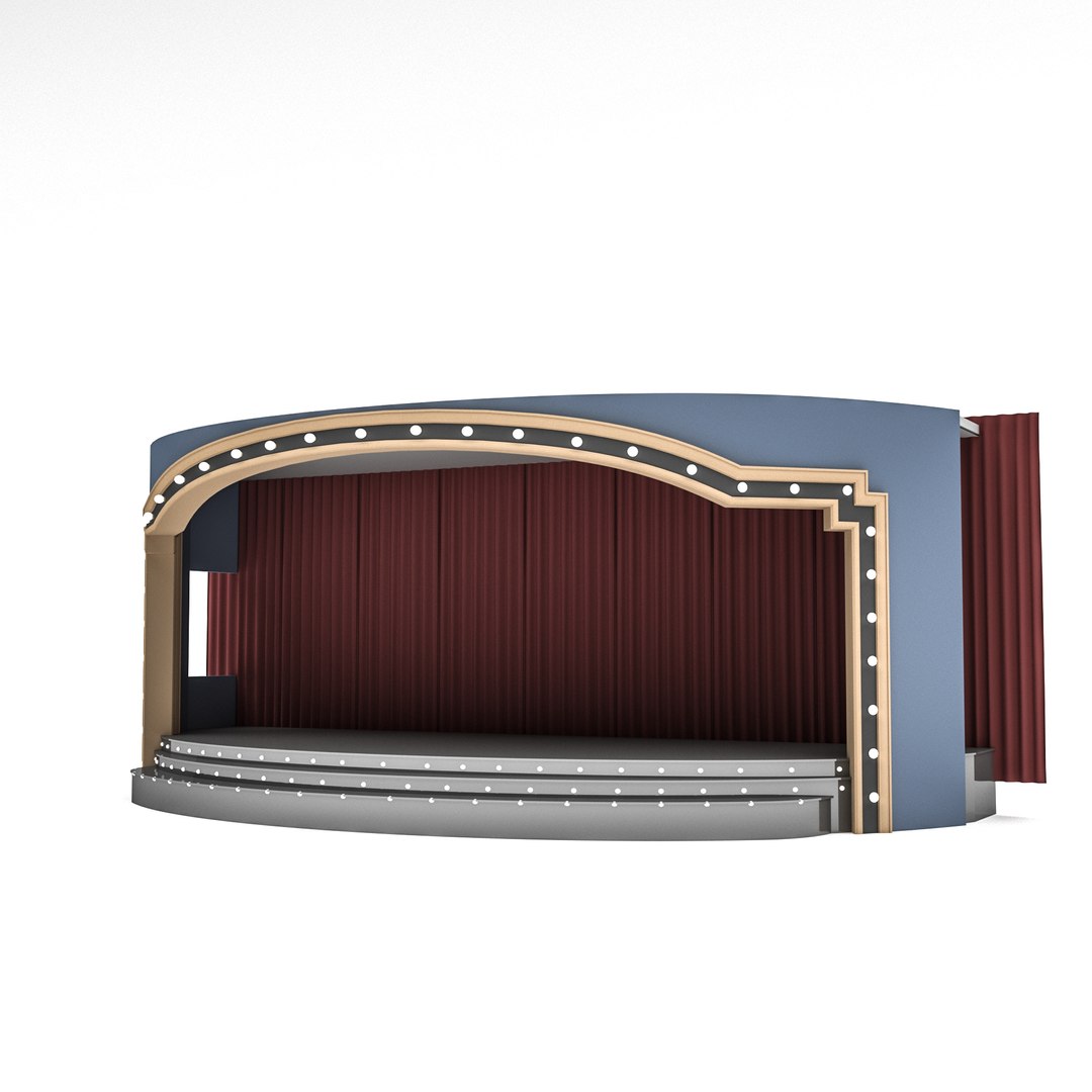 3D model retro stage Low-poly 3D model - TurboSquid 2080943