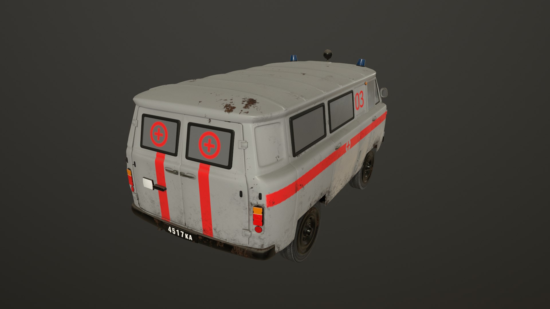 3D Old UAZ 452 2206 Ambulance - TurboSquid 1778721