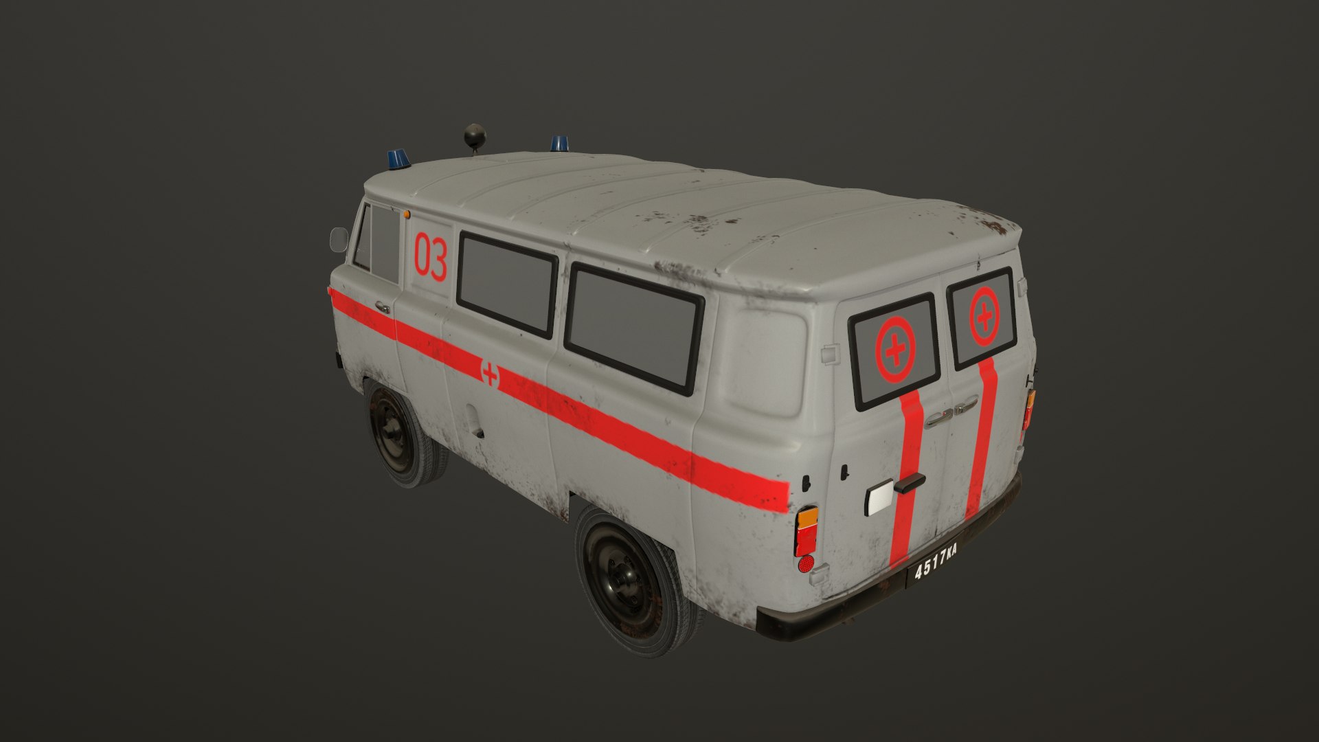 3D Old UAZ 452 2206 Ambulance - TurboSquid 1778721