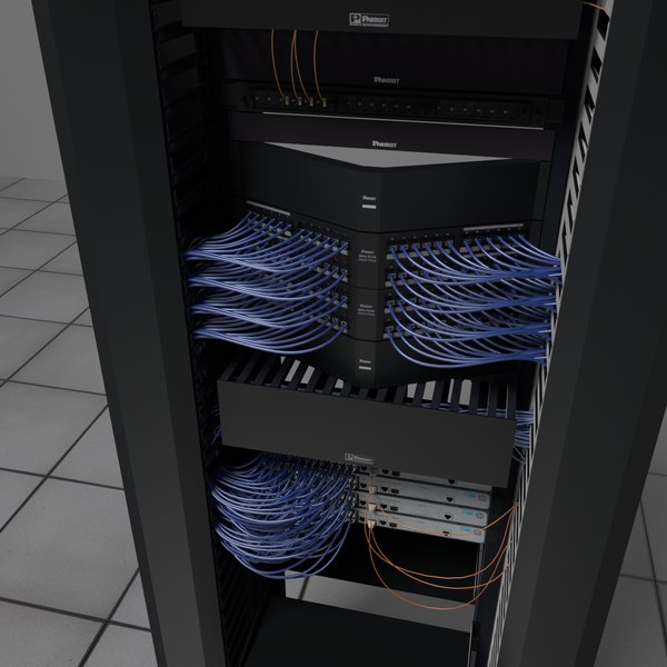 data server network rack 3d model