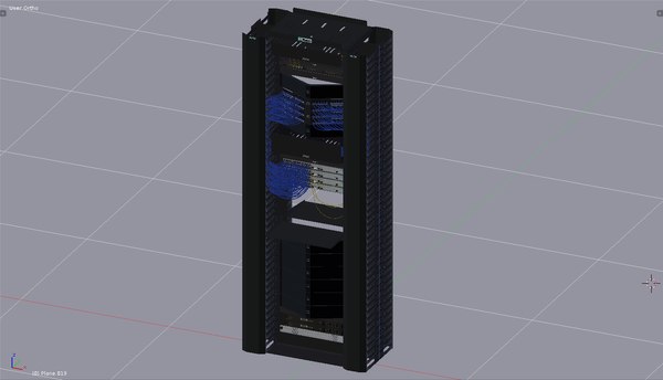 rack communications 3d blend