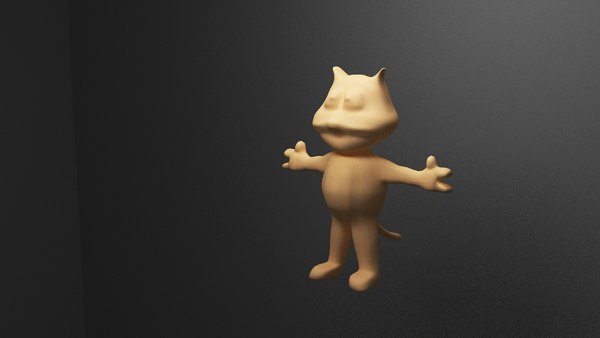 cat cartoon obj