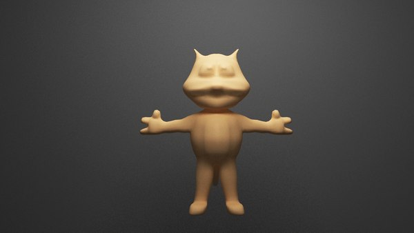 cat cartoon obj
