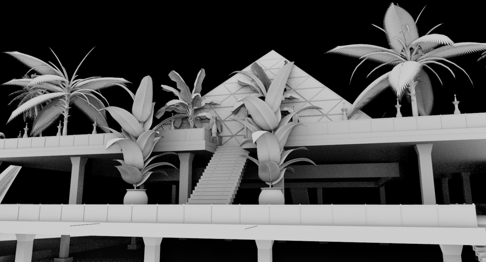 Organic Bridge And Pyramid Concept 3D Model - TurboSquid 1927130