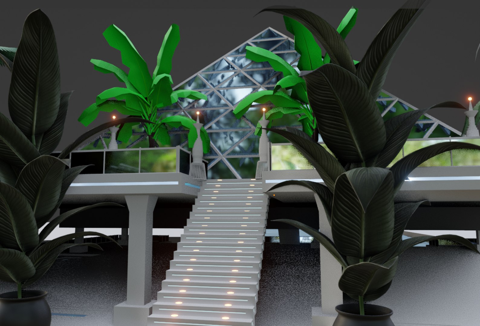 Organic Bridge And Pyramid Concept 3D Model - TurboSquid 1927130