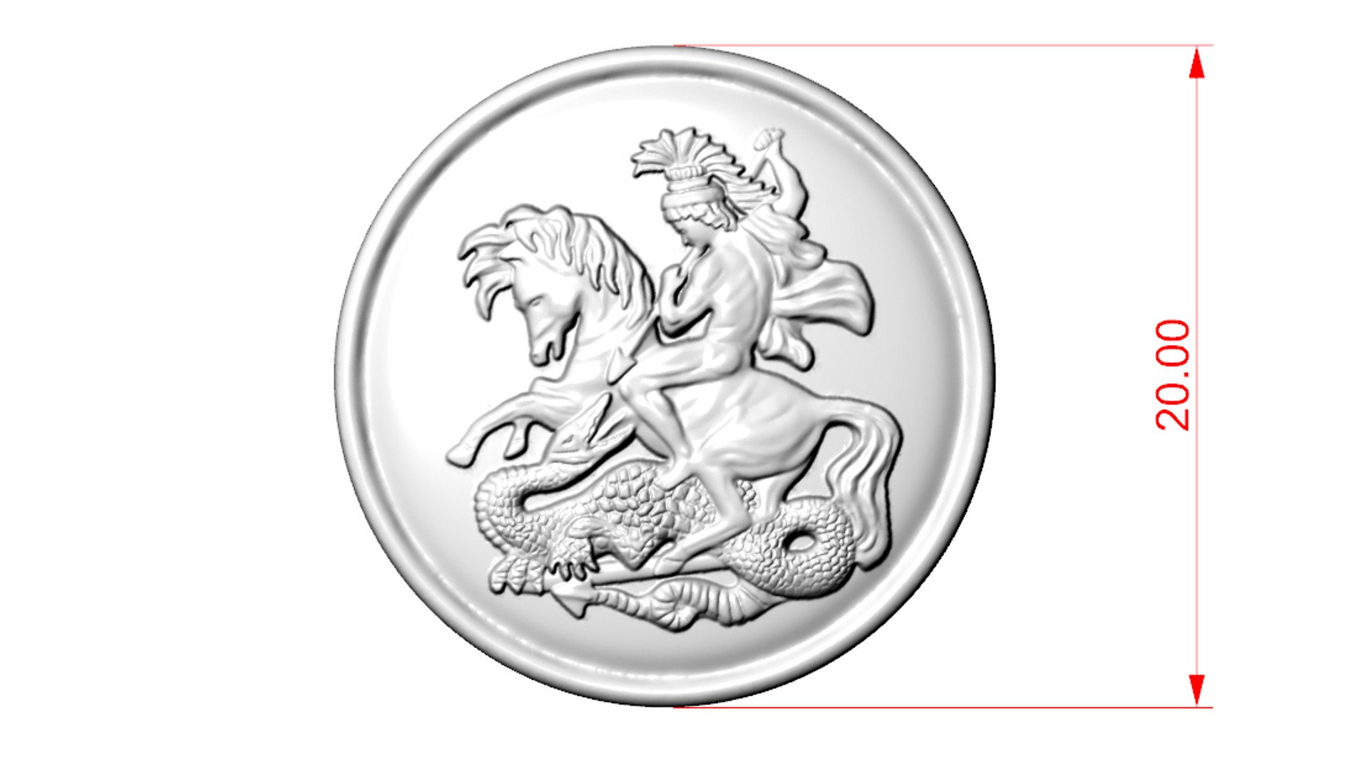 3D model saint georges dragon - TurboSquid 1530342