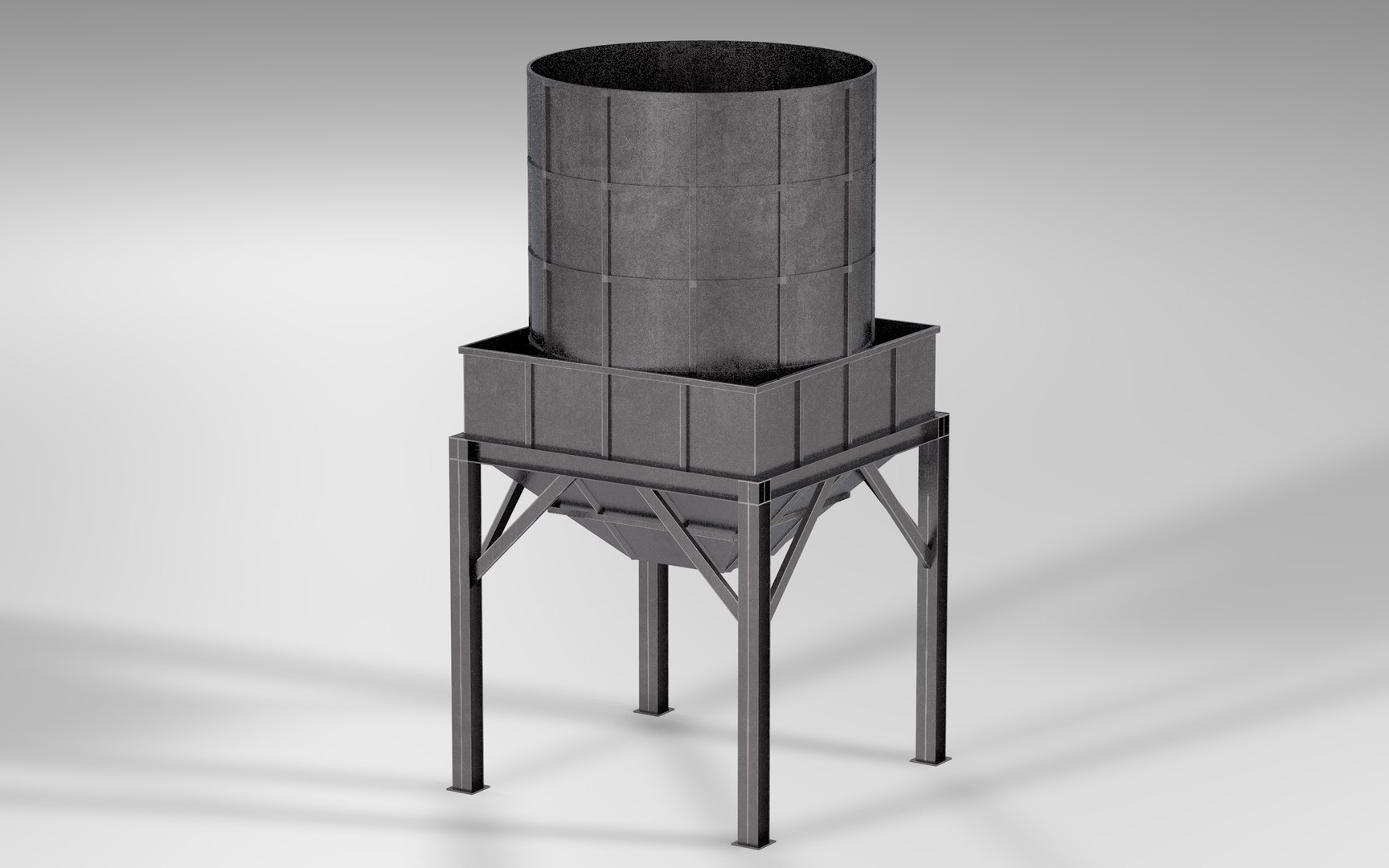3D Cylindrical Hopper Model - TurboSquid 2087687