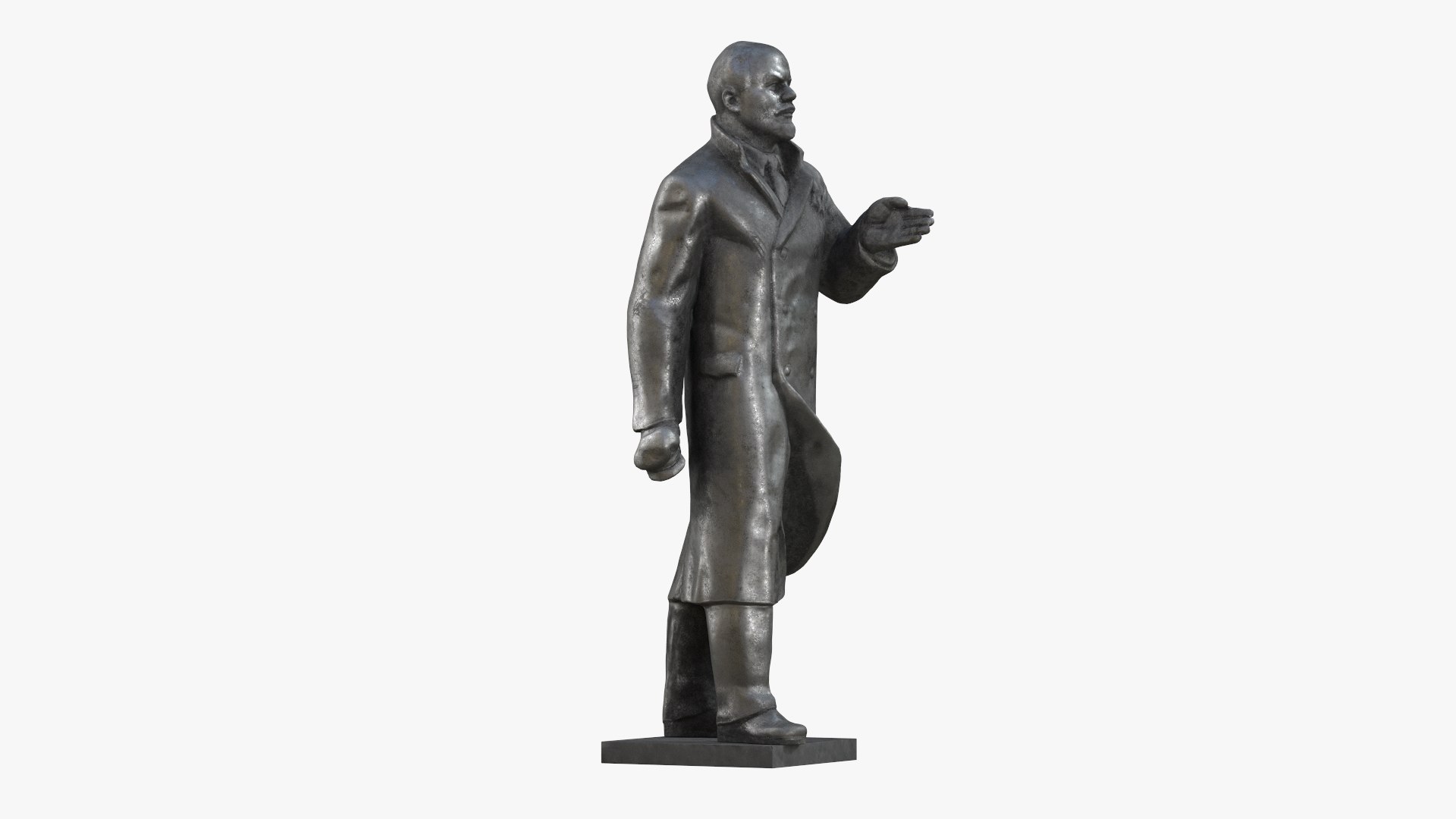 3D Model Lenin Iron Sculpture - TurboSquid 1921561