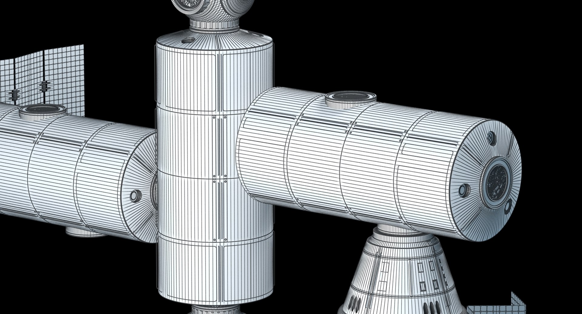 Modular Space Station 3d Max