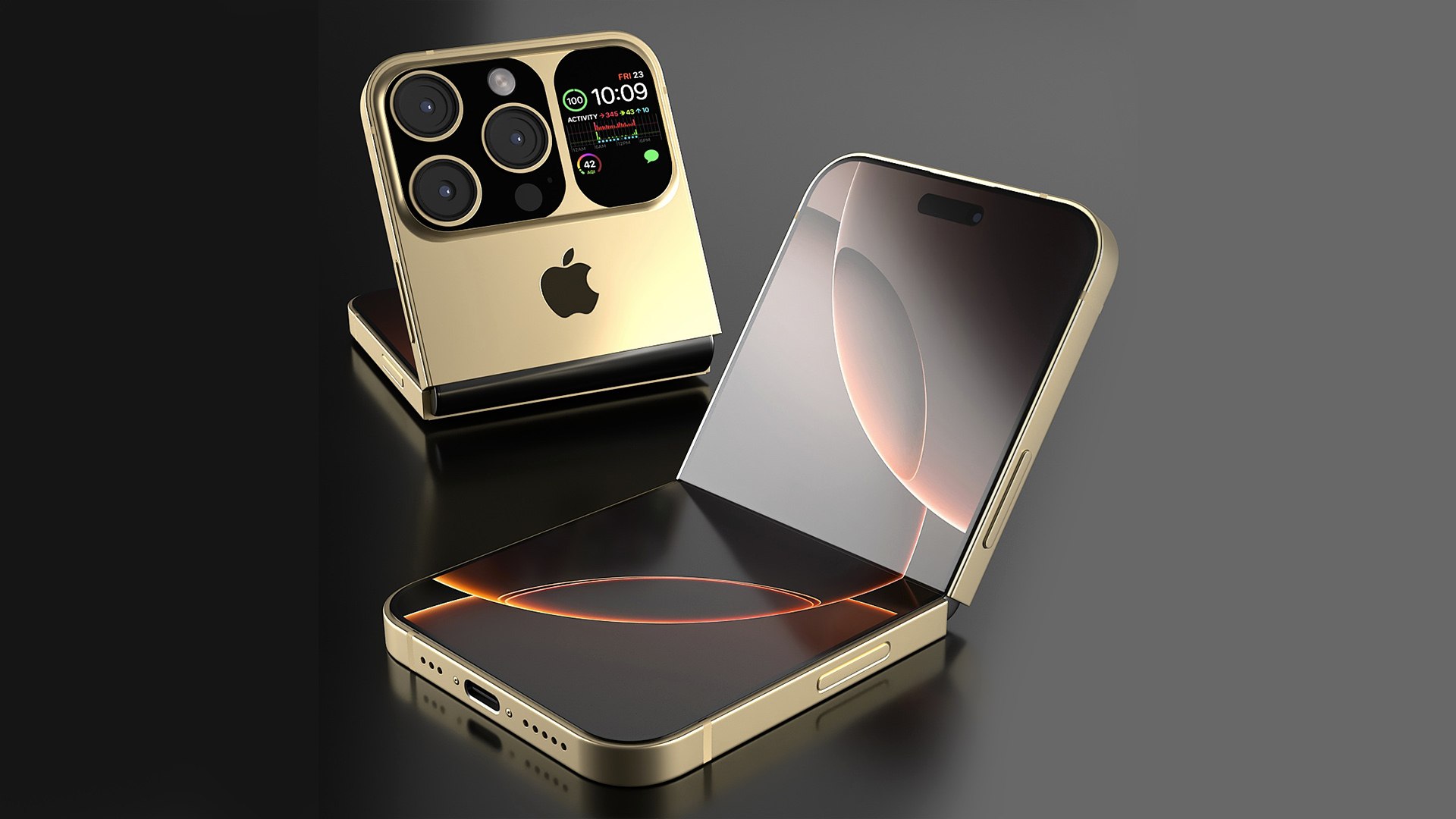 Apple IPhone Flip Luxe Gold Rigged For Maya 3D - TurboSquid 2341201