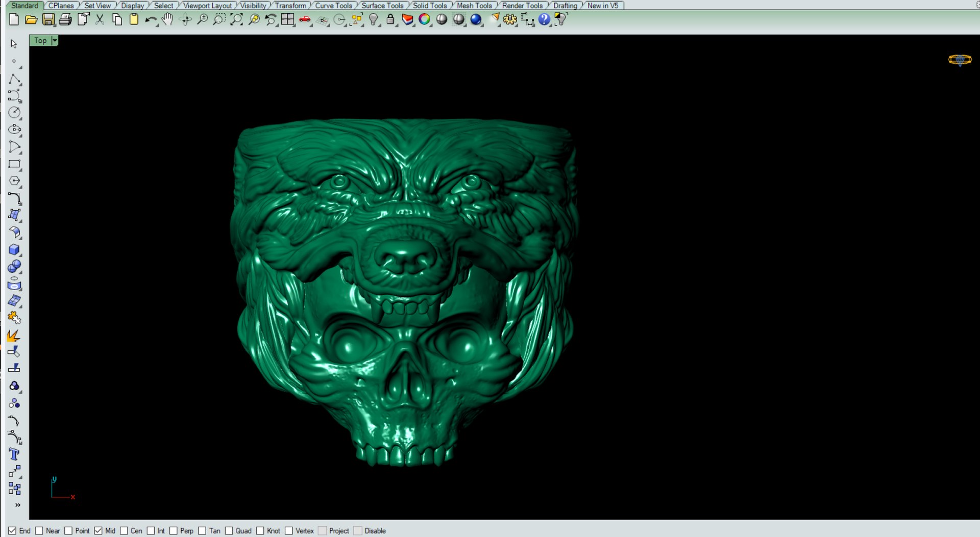 Wolf skull ring 3D-print model 3D - TurboSquid 2087716
