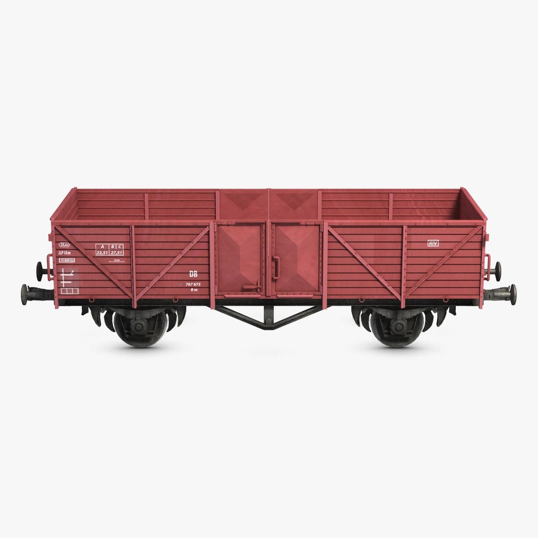 3d Cargo Train Wagon Model