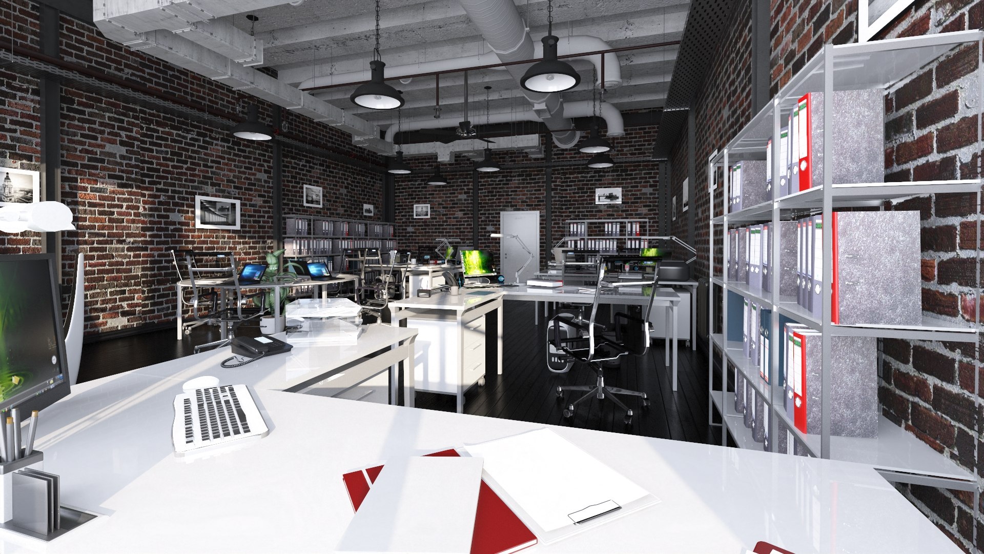 Loft Office Interior 3 3D Model - TurboSquid 2014138