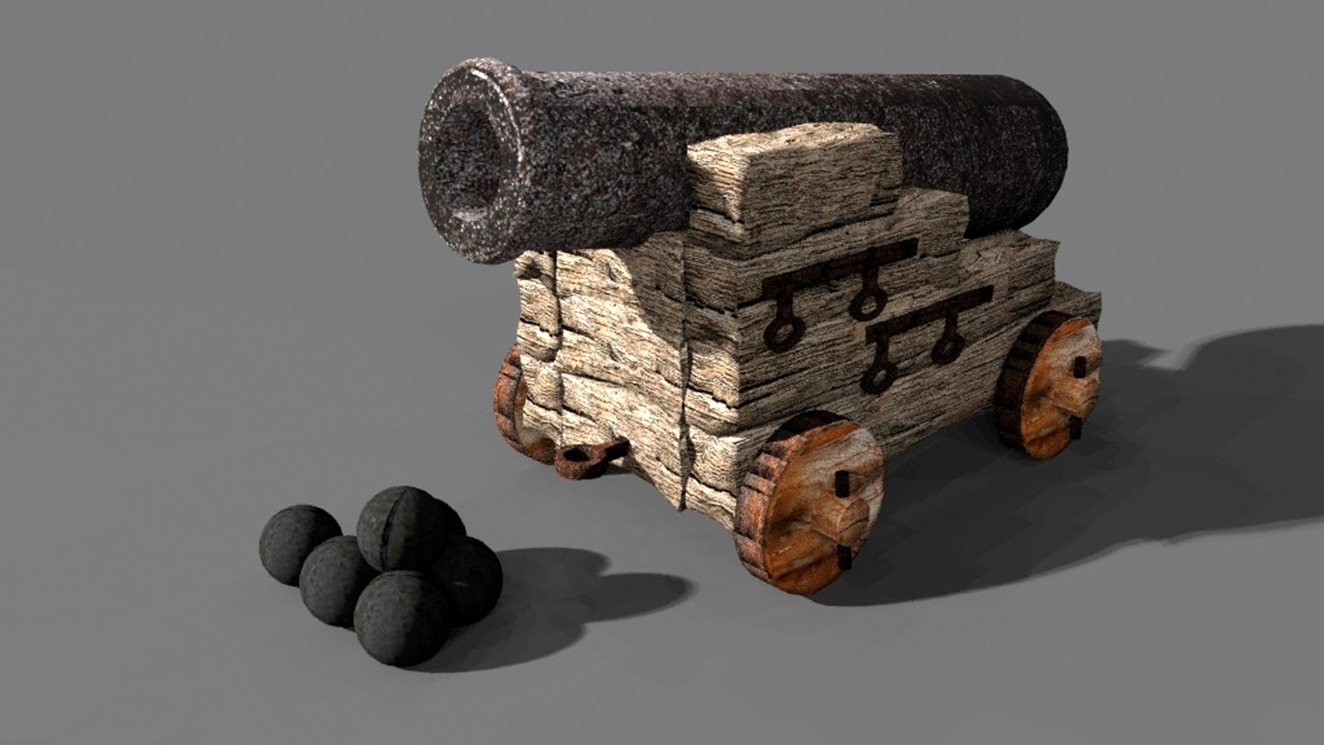 Ancient Old Cannon Printable Model - TurboSquid 2148645