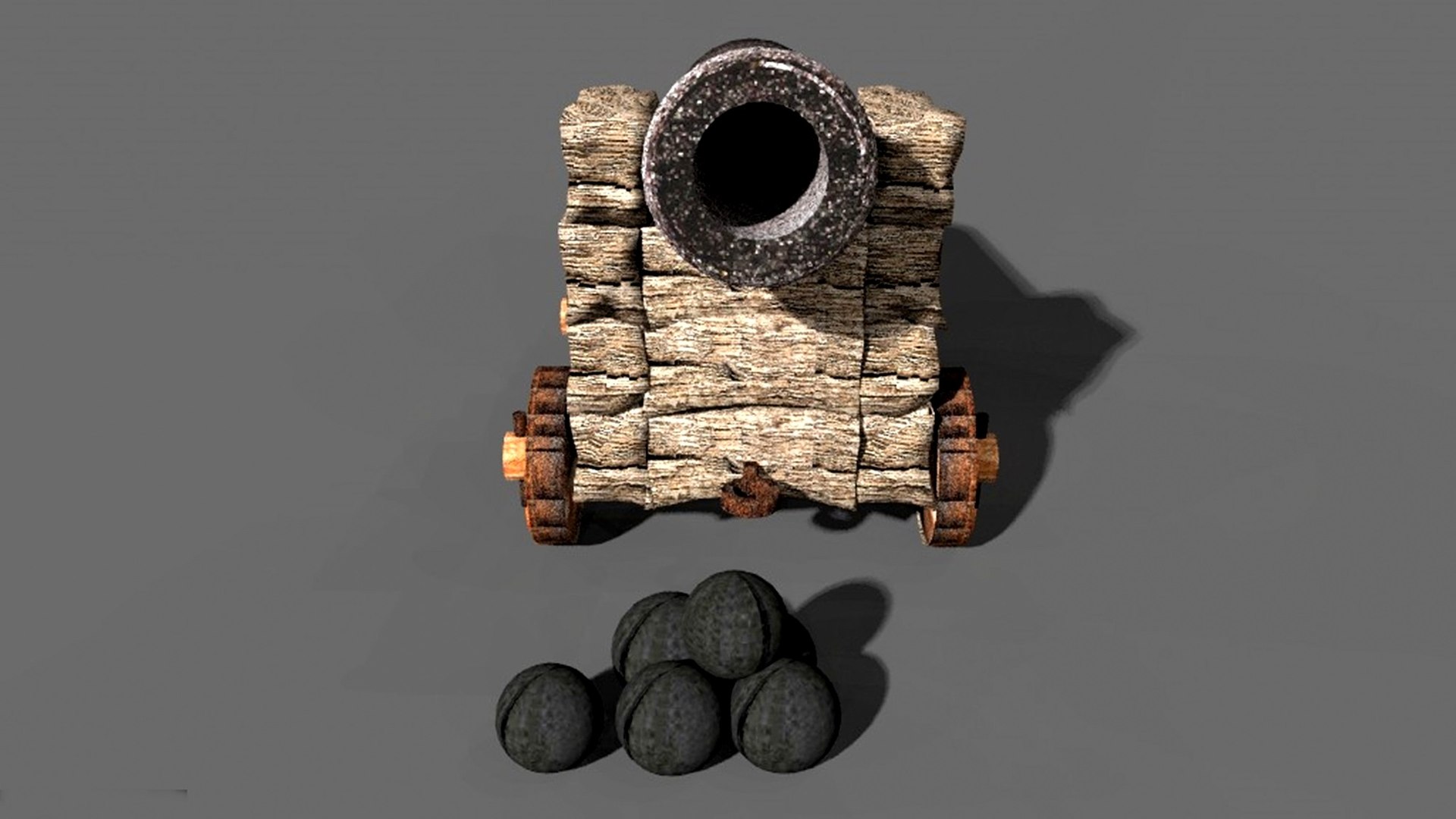 Ancient Old Cannon Printable Model - TurboSquid 2148645