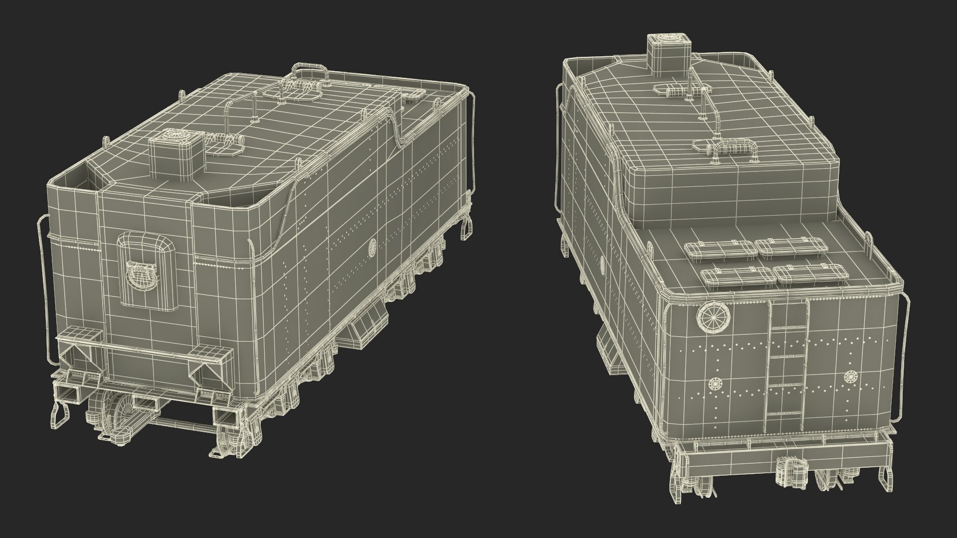 3D Steam Locomotive Tender - TurboSquid 2208845