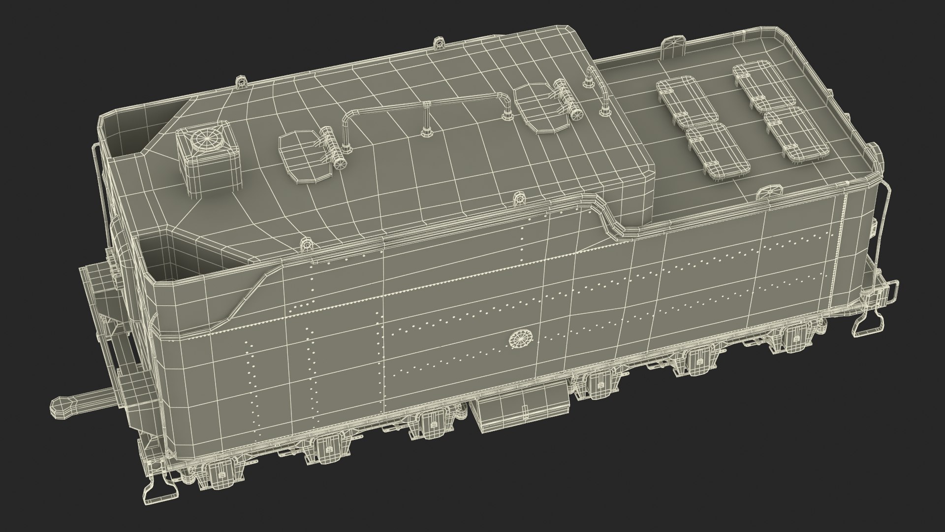 3D Steam Locomotive Tender - TurboSquid 2208845