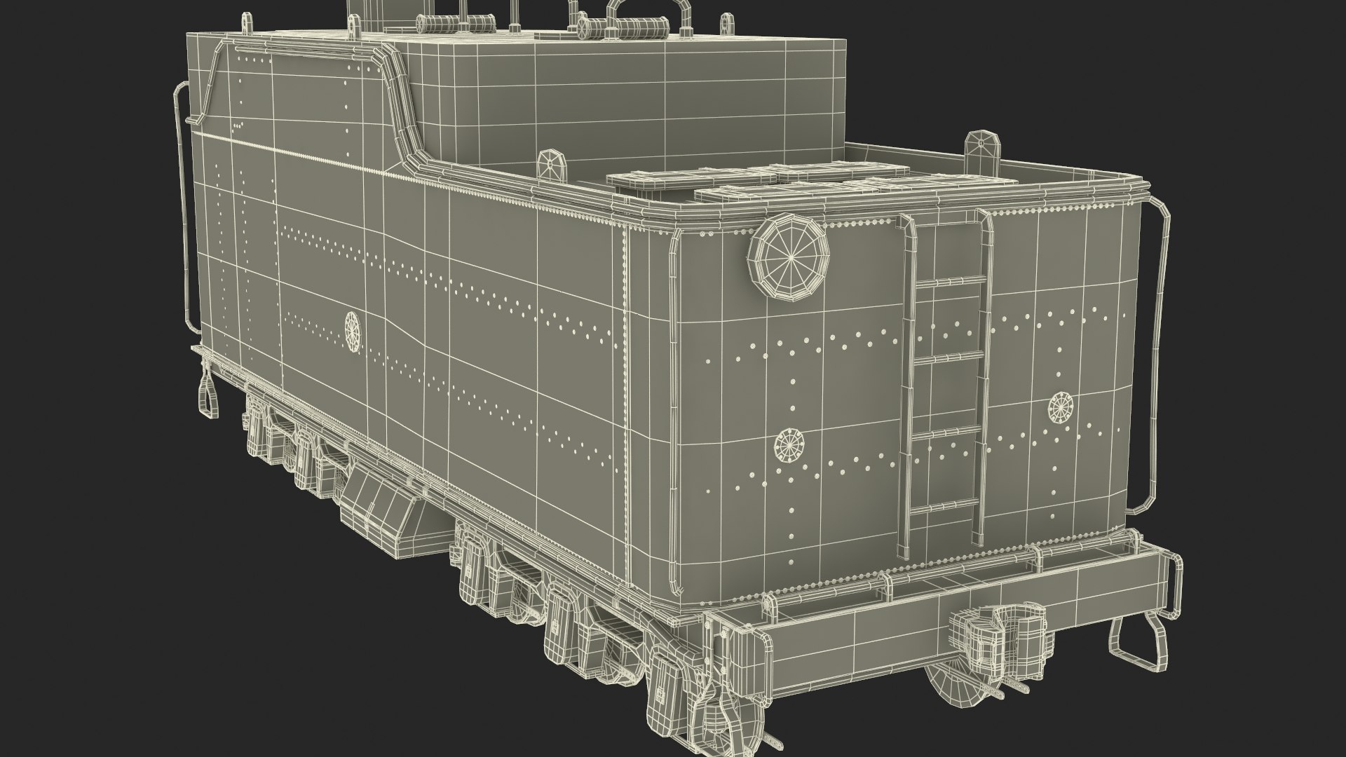 3D Steam Locomotive Tender - TurboSquid 2208845