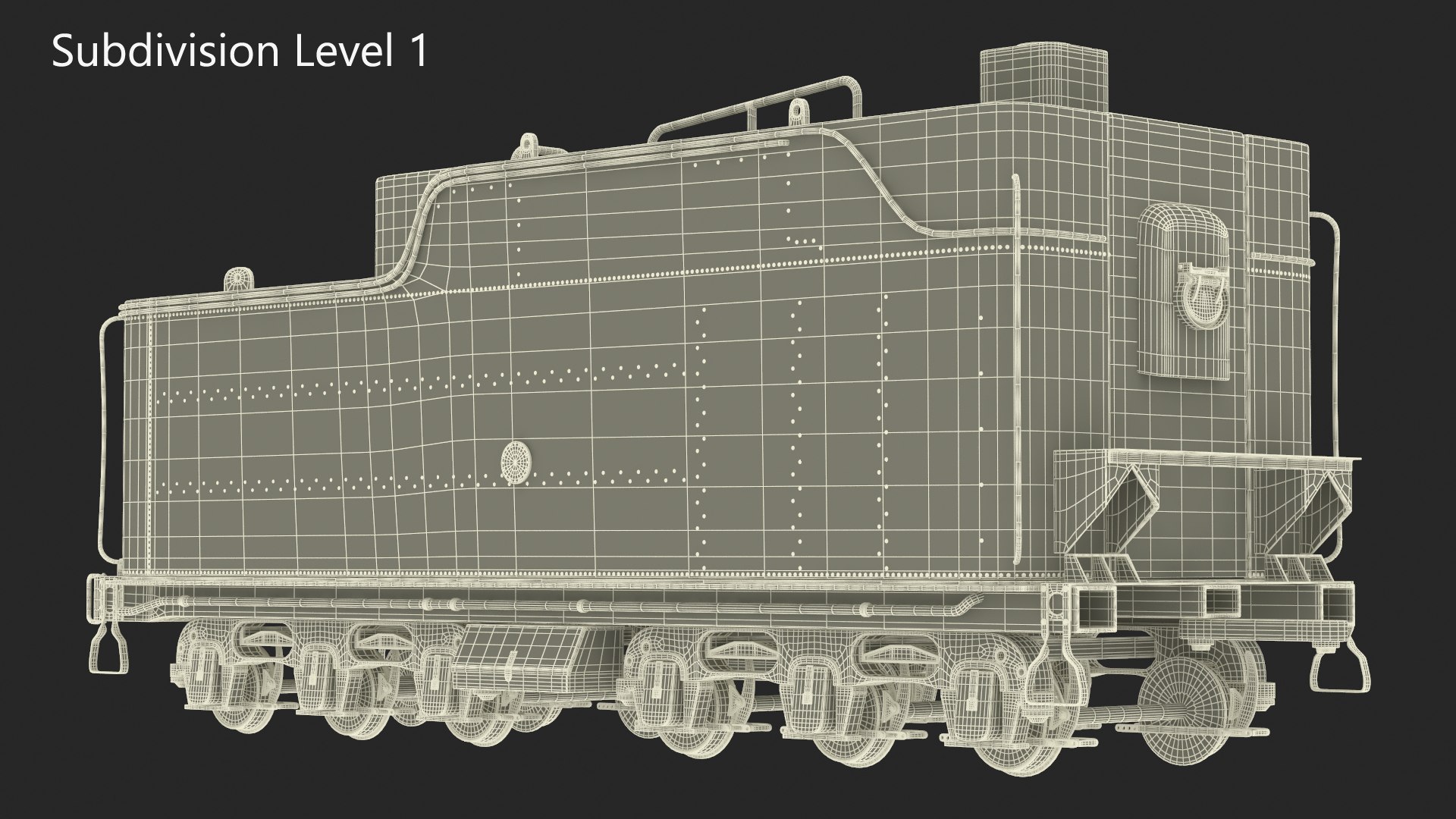 3D Steam Locomotive Tender - TurboSquid 2208845